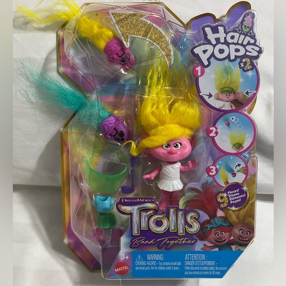 Mattel | Toys | Trolls Band Together Hair Pops Vivadreamworks Small ...